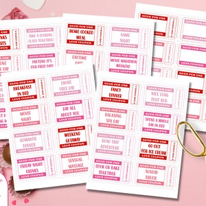 Customizable Love Coupon Book, Printable Love Coupons, Valentine's Day ...