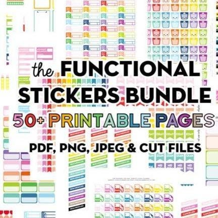 Planner Lover Bundle - 160 Printable Planner Inserts + 63 Cute ...