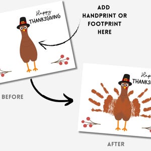 Thanksgiving Handprint Printable Template, Fall Handprint Art, Fall ...