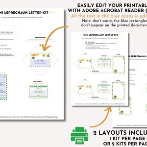 Editable Printable Mini Leprechaun Letter Envelope Certificate ...