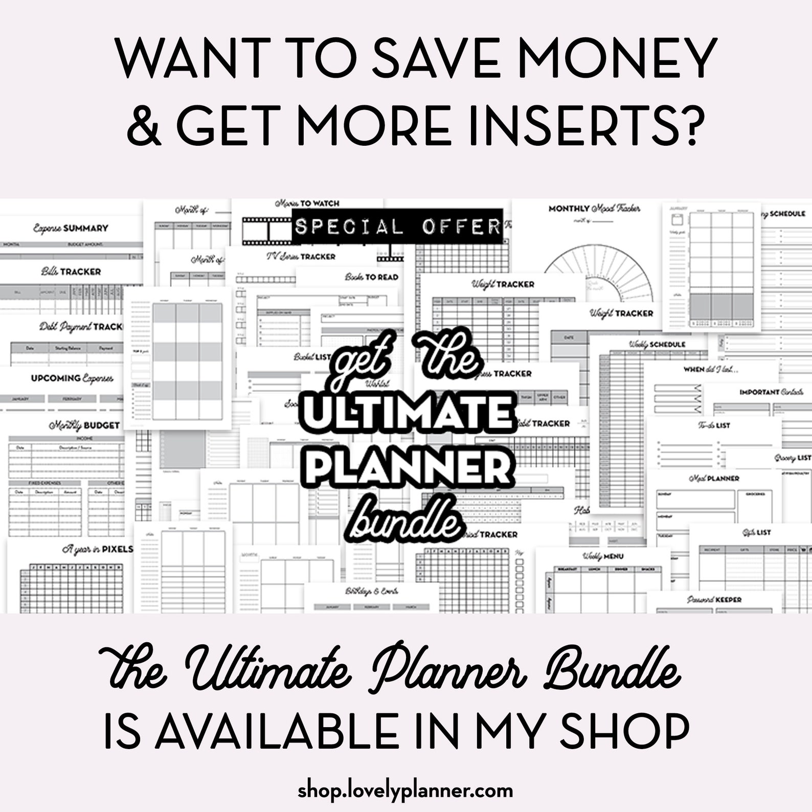 Printable Entertainment Planner Bundle 10 Planner Inserts in - Etsy