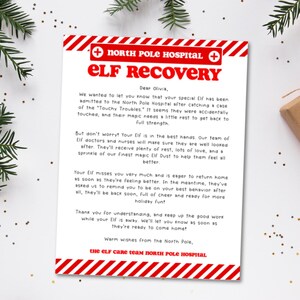 BUNDLE EDITABLE Elf Sick Notice Printable Elf Medical Certificate Elf ...
