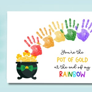 St. Patrick's Day Handprint Art, Pot of Gold at the End of the Rainbow ...