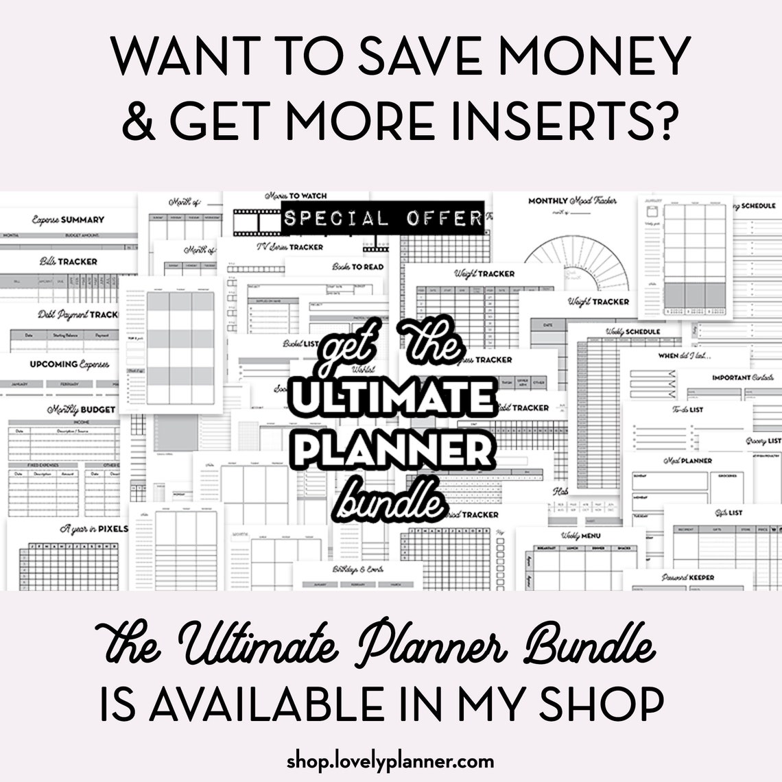 Printable Budget Planner Inserts Pack of 10 Planner Inserts | Etsy