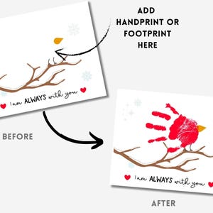Winter Handprint Art, Cardinal Handprint Printable Template, Preschool ...