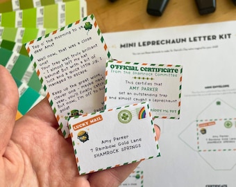 EDITABLE Leprechaun Letter and 16 St. Patrick's Day Joke Cards - Etsy