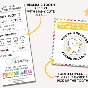 Editable Printable Mini Tooth Fairy Set With Customizable Letter From ...