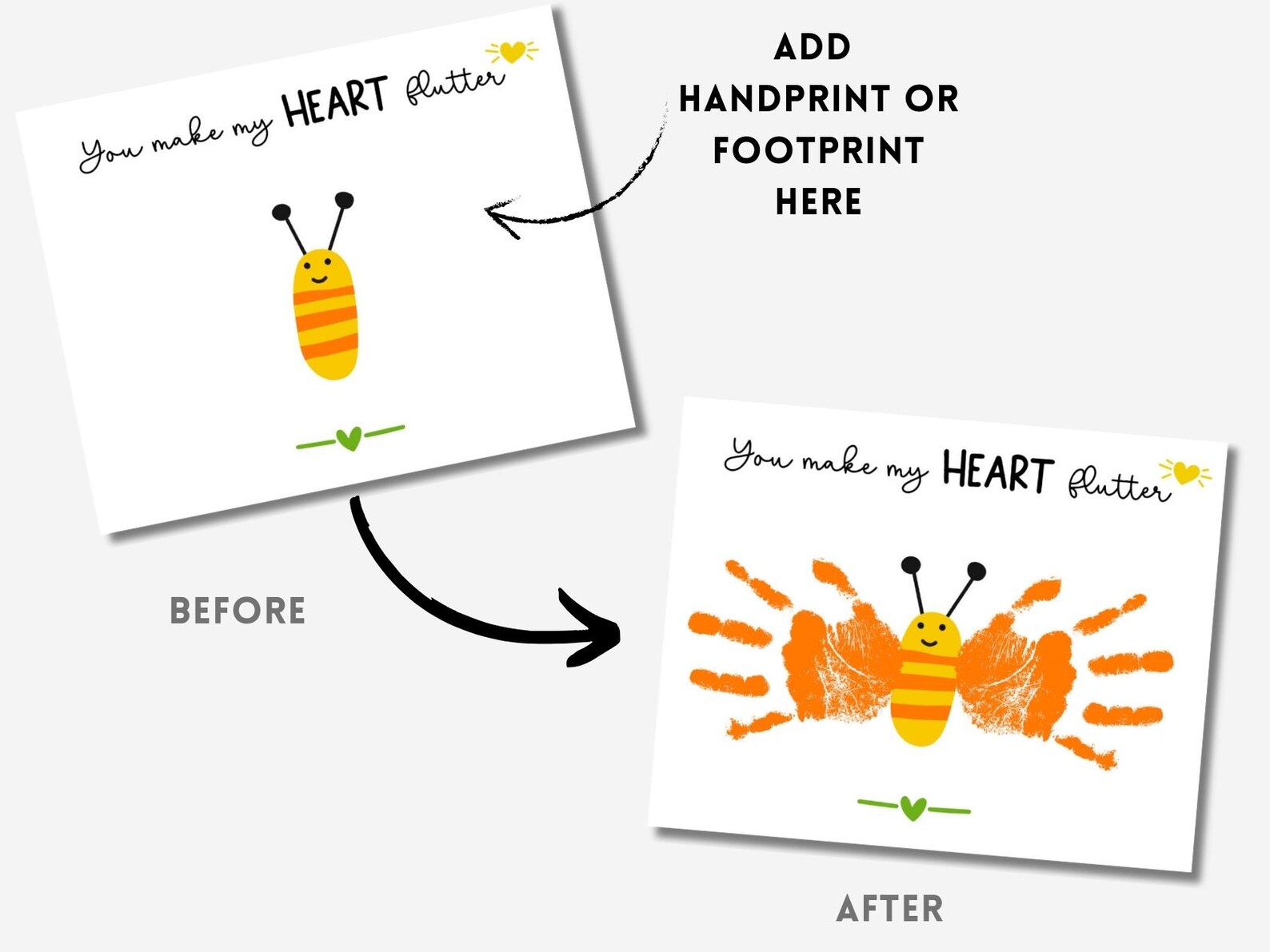 Butterfly Handprint Art, Spring Handprint Printable Template, Preschool ...