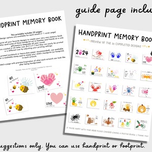 Holidays and Seasonal Handprint Art Bundle, Printable Handprint Memory ...