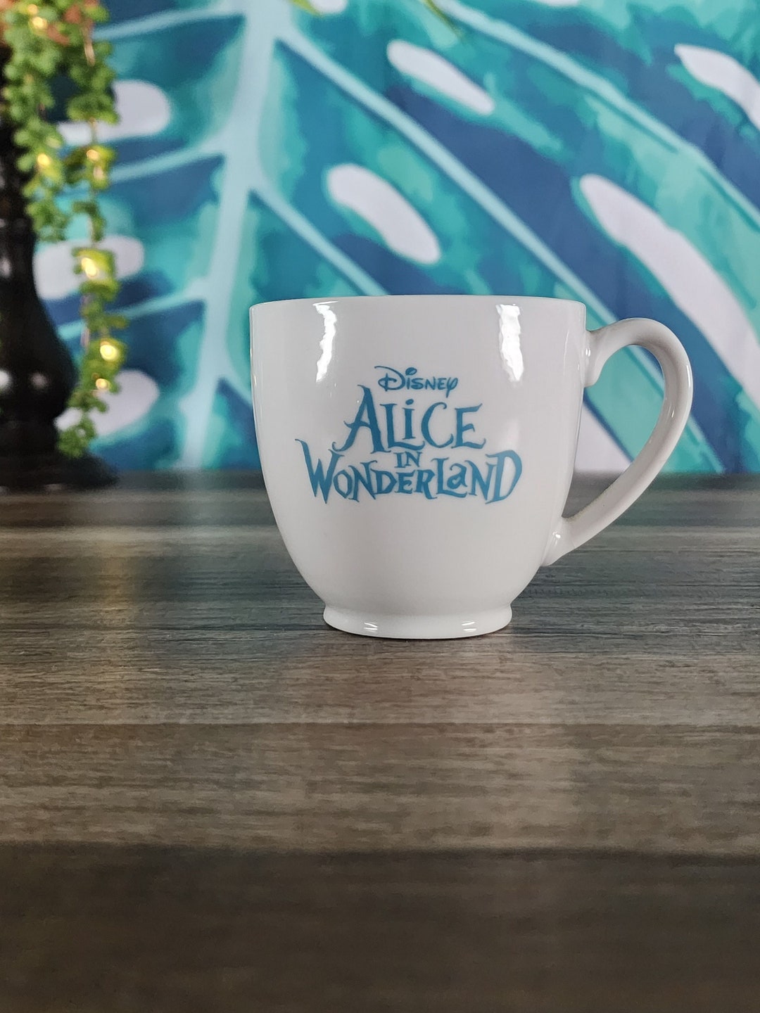 Disney's Alice in Wonderland Tea Cup, Alice in Wonderland White Ceramic ...