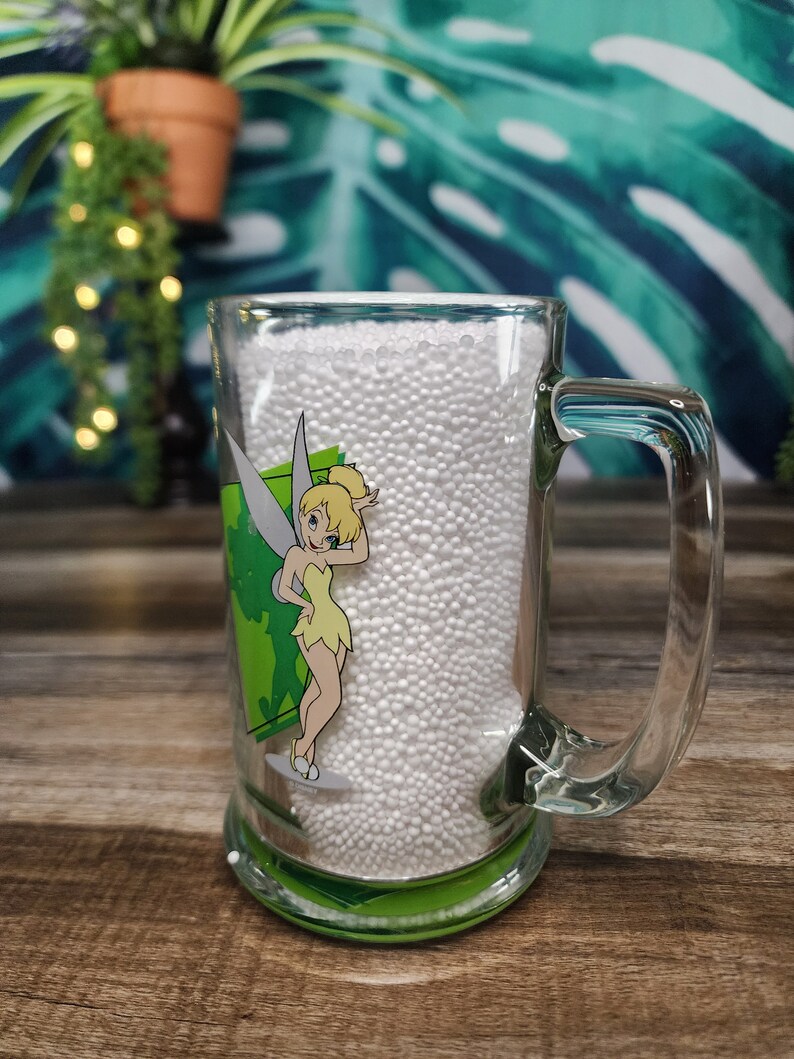 Disney World Resort Tinker Bell Glass Mug, Walt Disney/disneyland ...