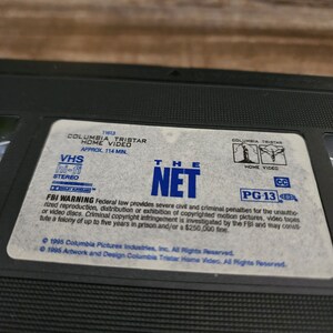 The Net VHS, Stars Sandra Bullock, Jeremy Northam and Dennis Miller ...