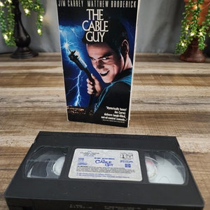 The Cable Guy VHS, Stars Jim Carrey and Mathew Broderick, Chip Douglas Cable Installer, Laugh ...