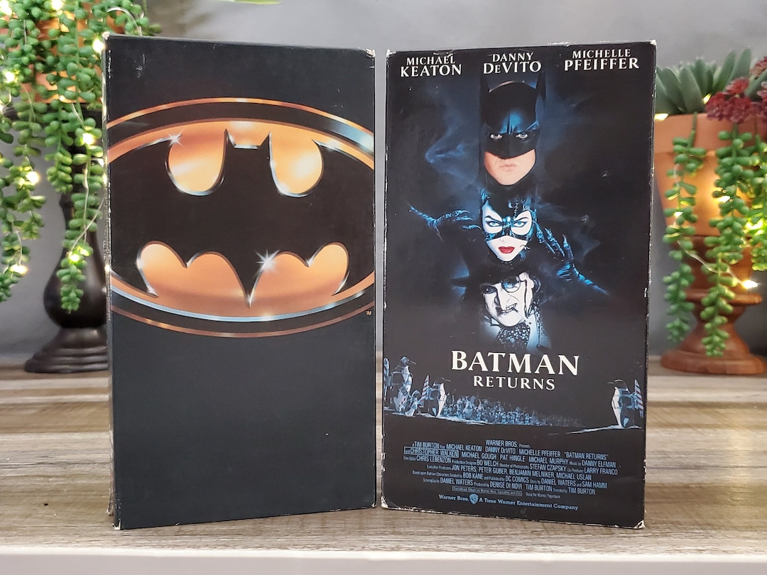 BATMAN and BATMAN Returns VHS, Originals by Tim Burton, Stars Michael ...