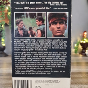 PLATOON VHS Stars Charlie Sheenan Willem Dafoe and Tom - Etsy