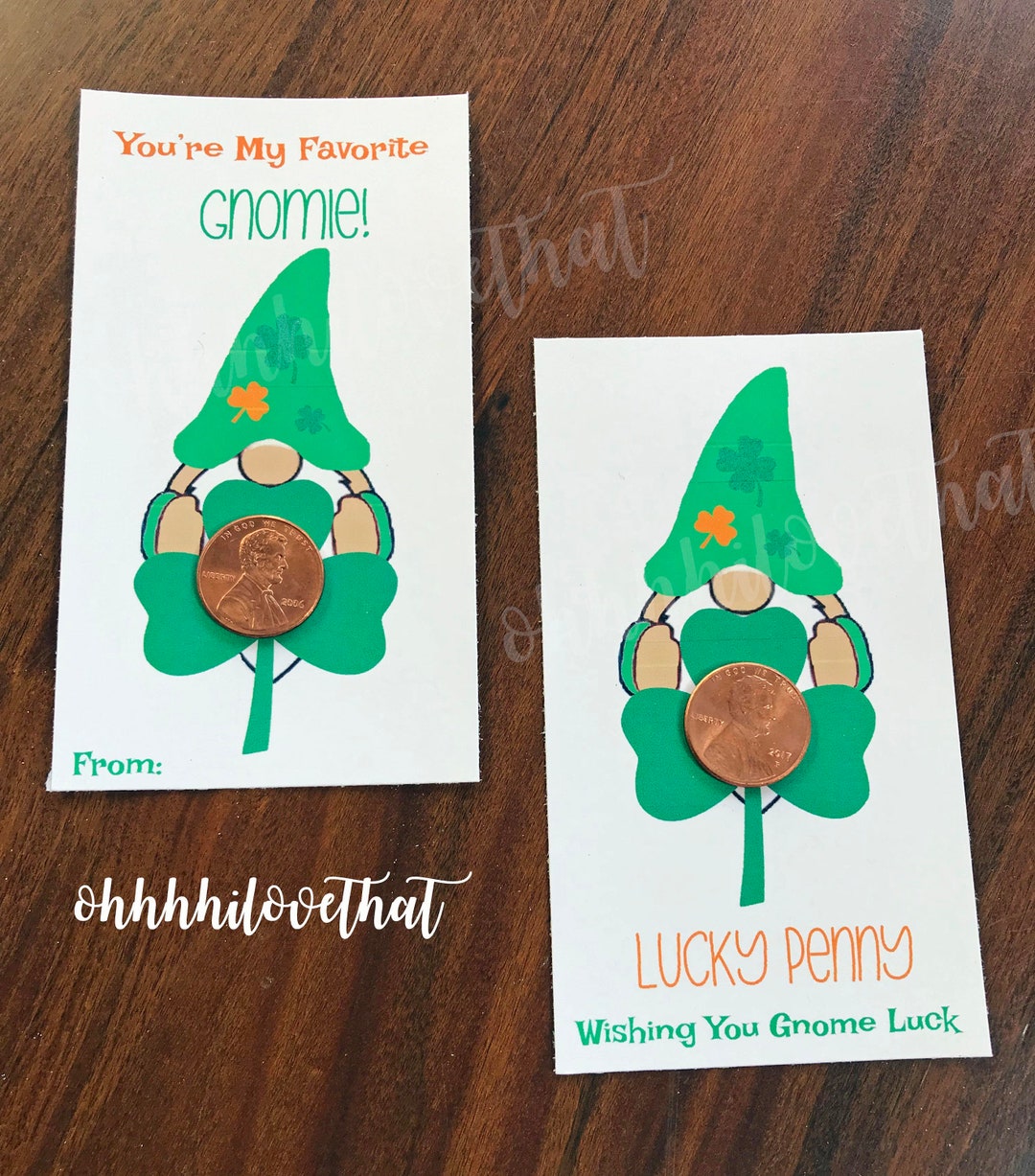 You're My Favorite Gnome St Patrick Day Lucky Penny Card Gnome Cards ...
