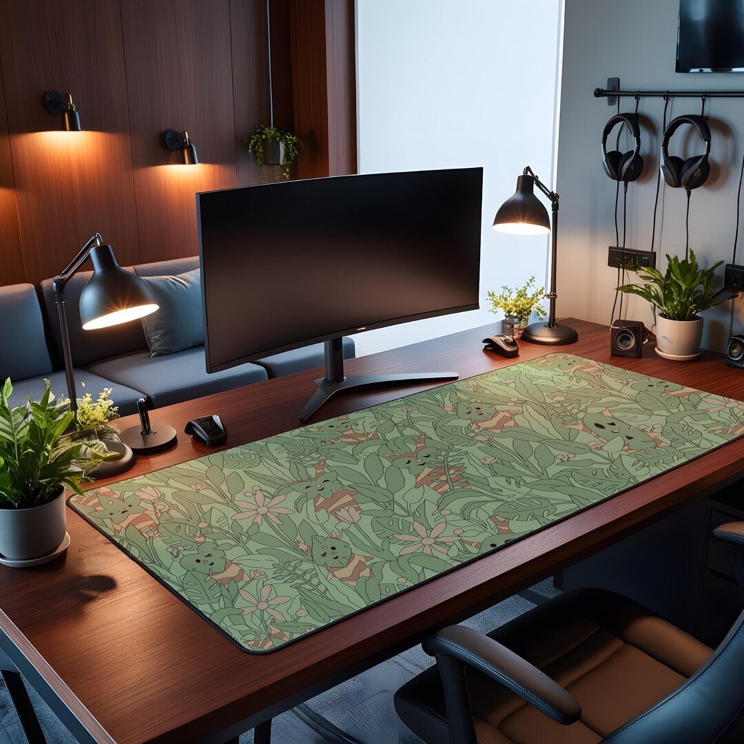 Hidden in Leaves Korok Desk Mat | Zelda Inspired Mouse Pad | Gifts for ...