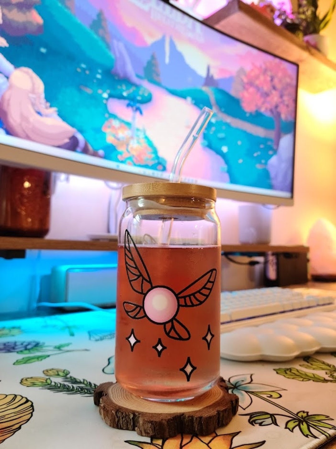 Fairy in a Bottle Can Glass | Fairy | Gamer Gifts | Cozy Gamer | Cozy ...