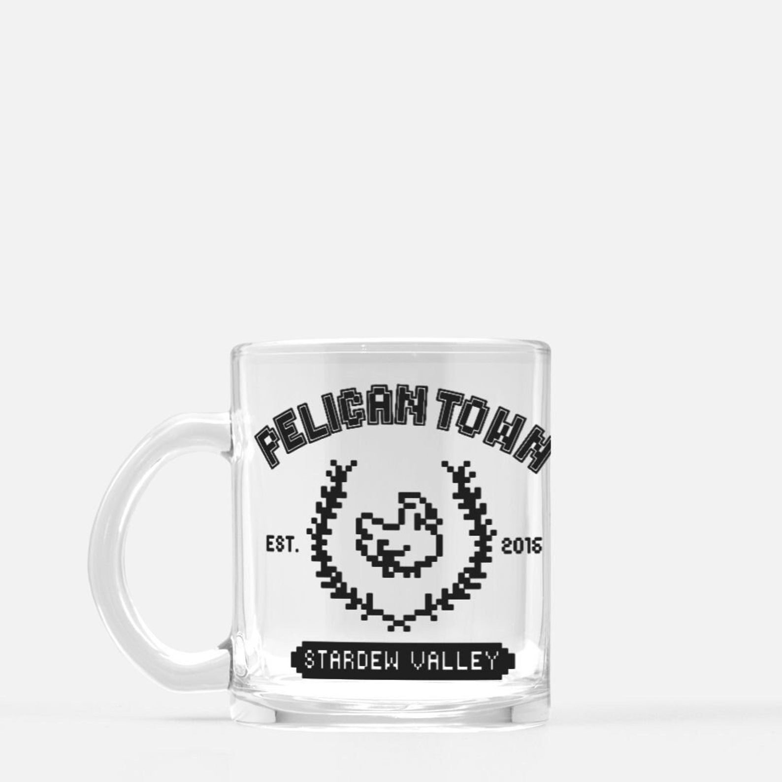 Pelican Town Pixel Glass Mug | Stardew Valley Inspired Gift | Vintage ...