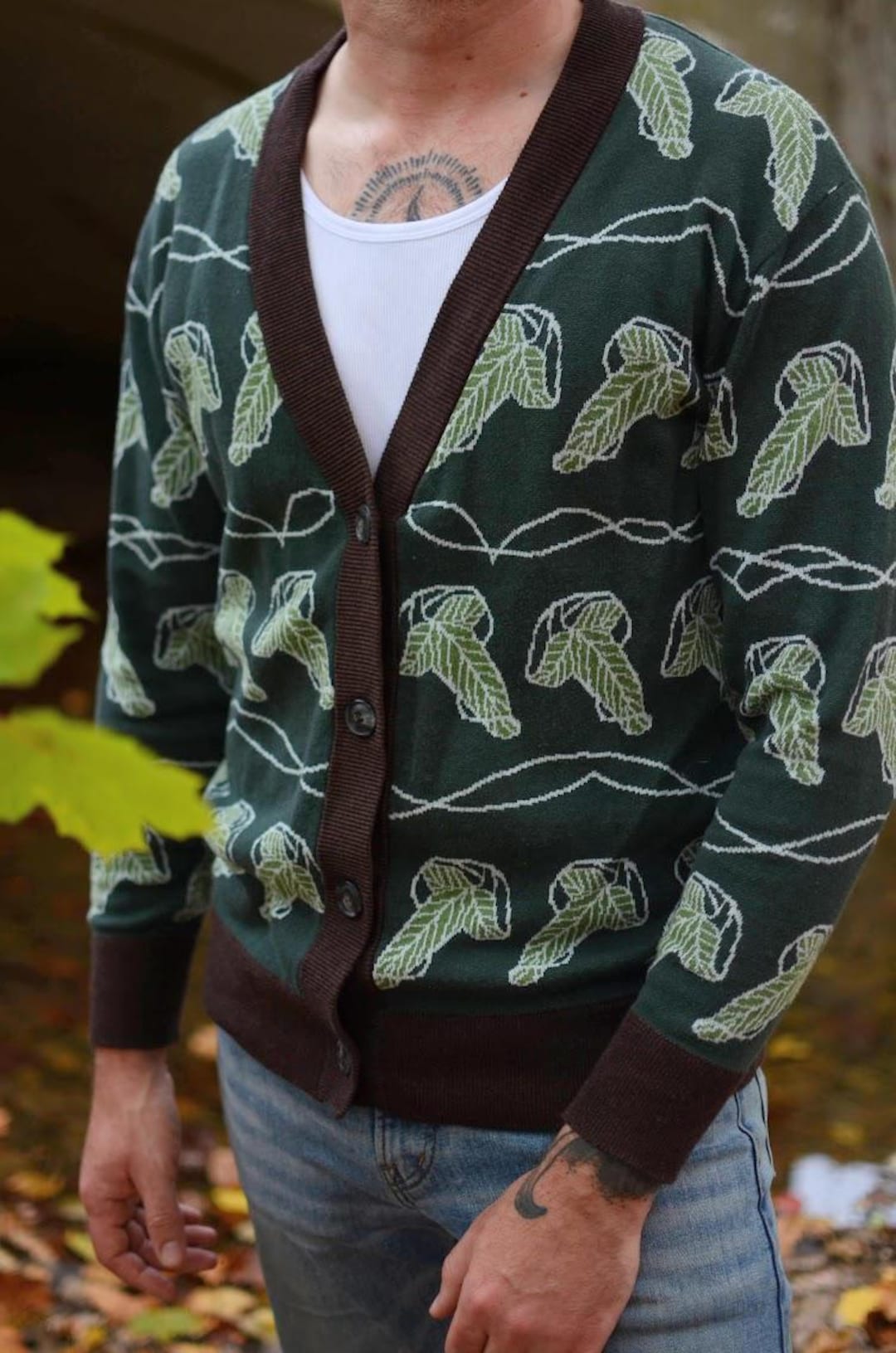 The Elven Knit Sweater | LOTR Inspired Knit Sweater | Elves Leaves ...