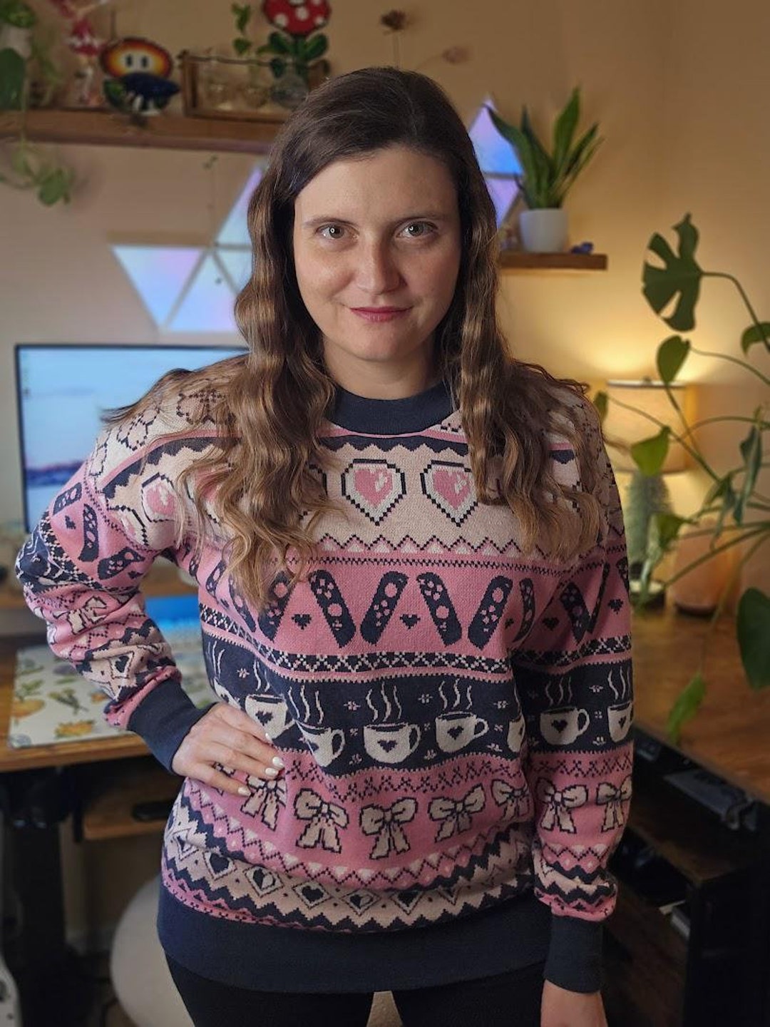 Valentines Cozy Gamer Love Sweater | Cozy Gaming Valentine's Day Gift ...