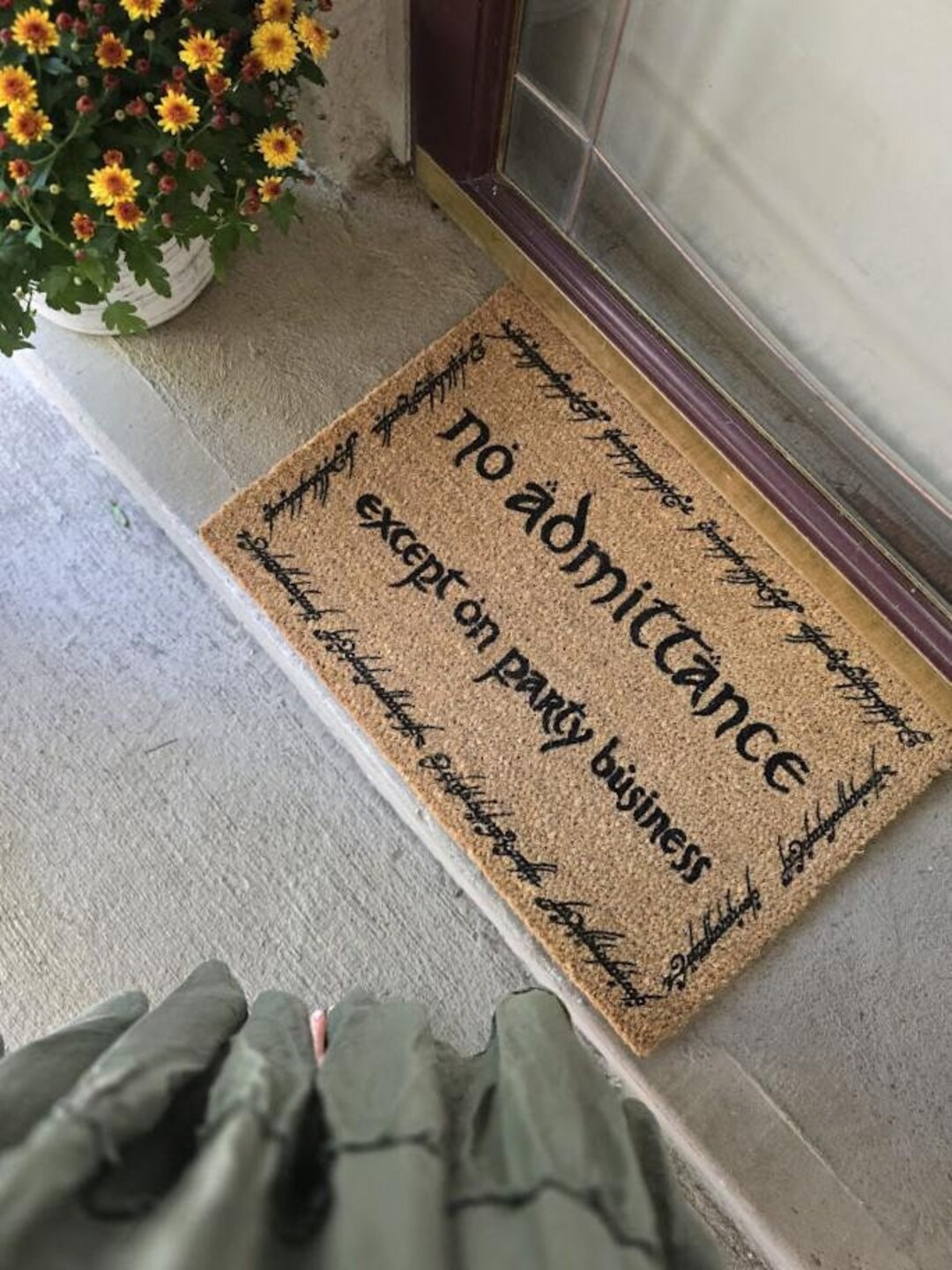 No Admittance Except on Party Business Door Mat | Lord of the Rings ...