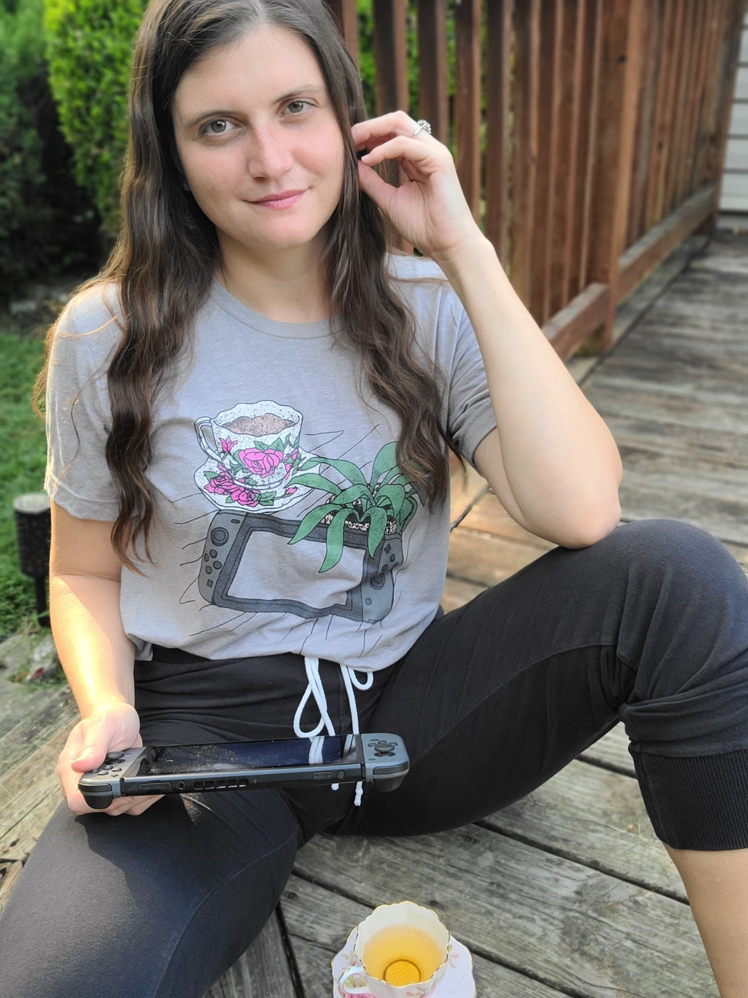 Cozy Gamer Tea Tee | Gamer Tea Lover | Cozy Gamer | Cozy Gaming | Tea ...