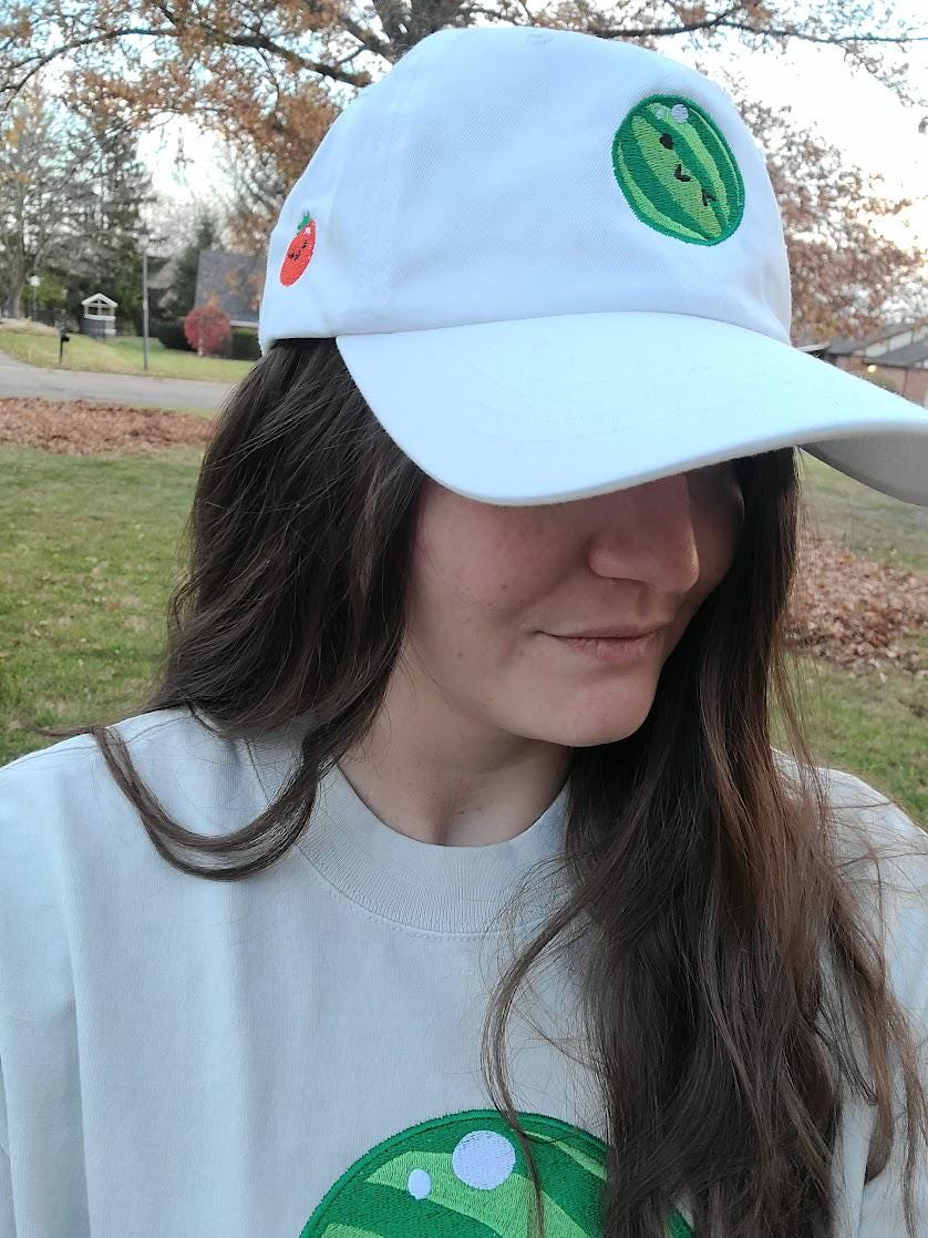 Embroidered Watermelon Game Dad Hat | Gamer Gifts | Suika | Fruit Game ...