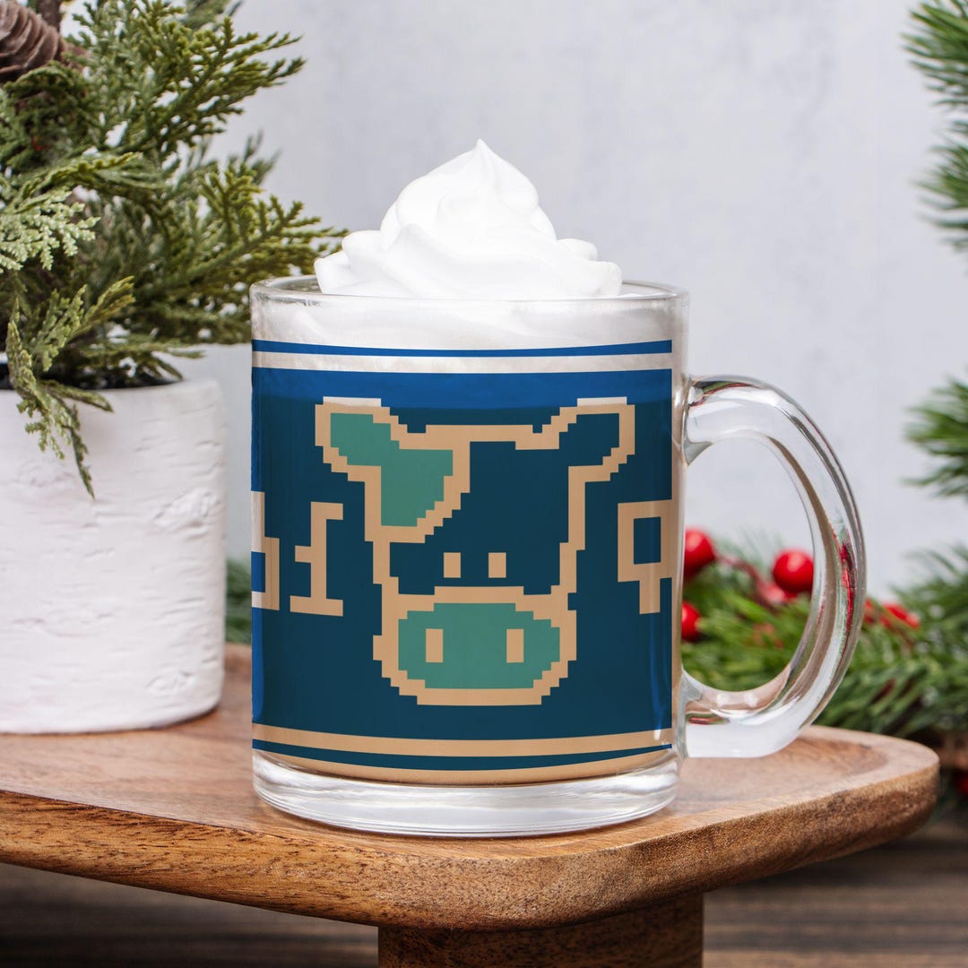 Lon Lon Milk Mug Glass | Zelda Inspired Glass Mug | Cozy Gamer Gifts ...