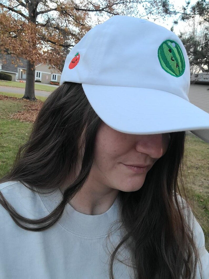 Embroidered Watermelon Game Dad Hat | Gamer Gifts | Suika | Fruit Game ...