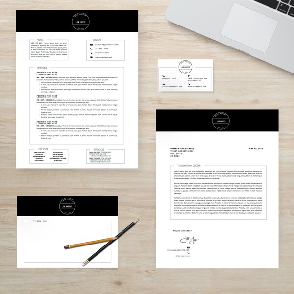 Cover Letter Business Card Resume - Etsy