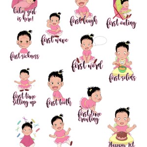 Baby's First Stickers , Milestones , Baby Book , Memories ...