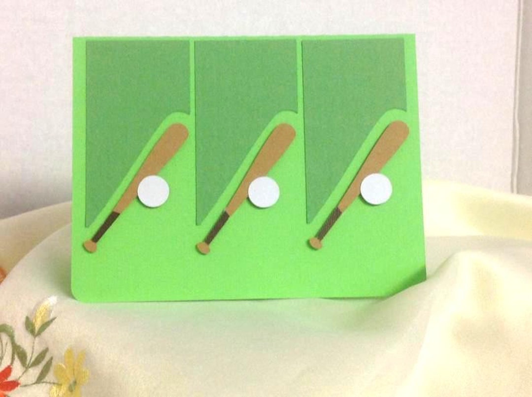 Baseball Bat Trio Card , Blank , Sports , Friends , Family , Kids ...