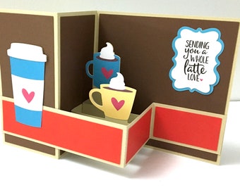 Coffee Pop up Card - Etsy