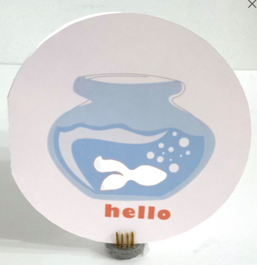 Hello Fish Bowl Card , Blank Inside , Water , Bubbles , Pet , Kids ...