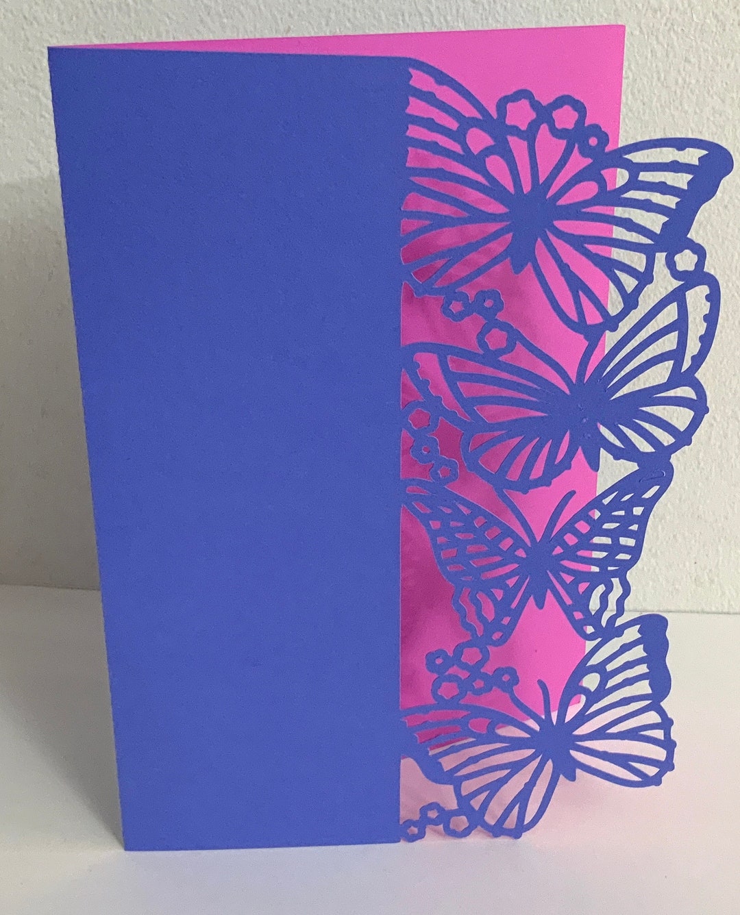 Butterfly Laced Edge Card , Blank Inside , Spring , Summer , Nature ...