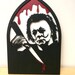 Halloween Horror Plaque , Knife , Mask , Crystal Lake , Camp , Scary ...