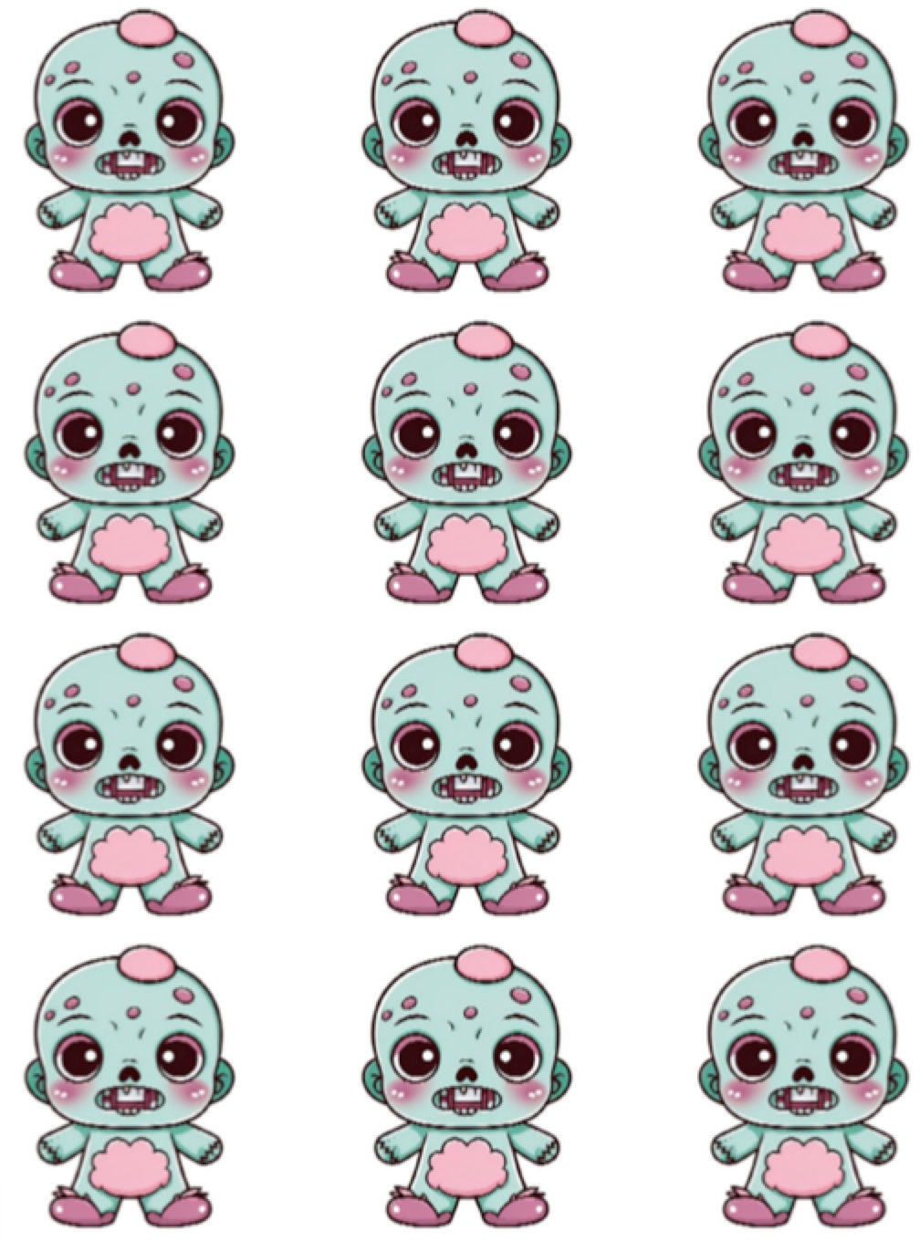 Baby Zombie Stickers , Halloween , Creepy , Goulash , Planner , Horror ...
