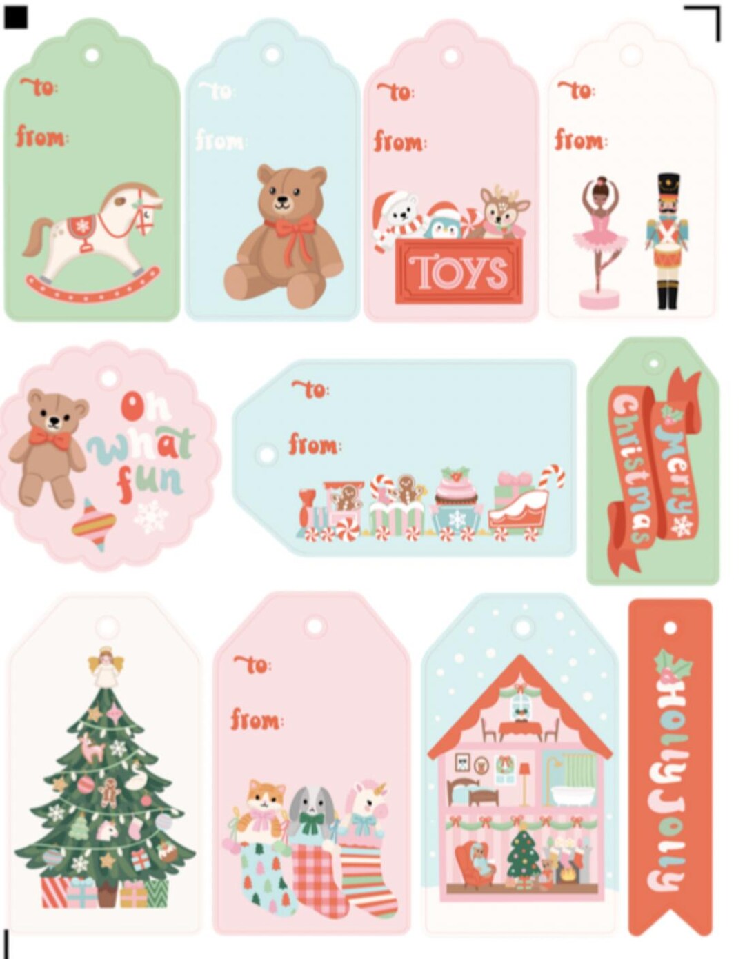 Christmas Toys Gift Tags , Holiday , Fun , Cute , Tree , Kids , Adults ...