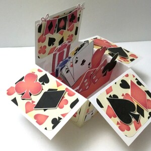 Casino Pop up Box Card , Hearts , Diamonds , Spades , Clubs , Chips ...