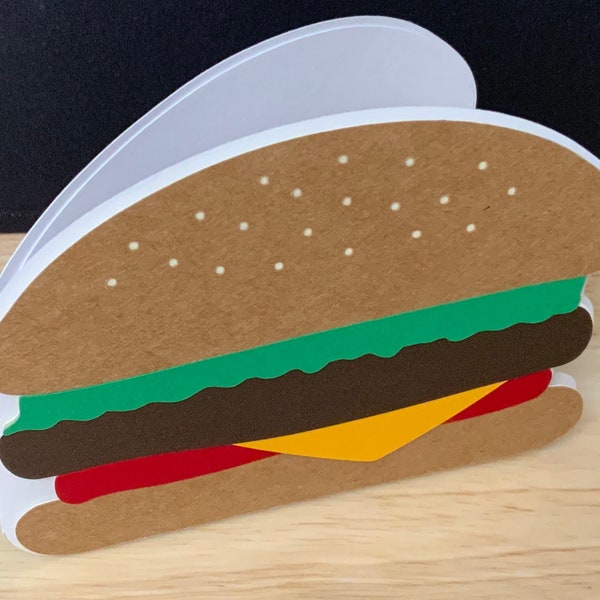 Hamburger Card - Etsy