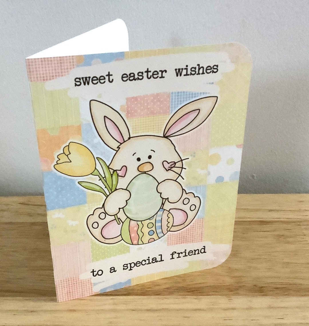 Sweet Easter Wishes Card , Blank Inside , Printed , Special Friend ...