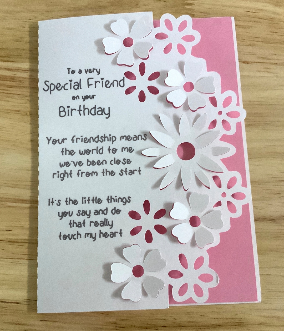 Friend Birthday Card , Blank Inside , Printed , Flowers , Bloom , Best ...