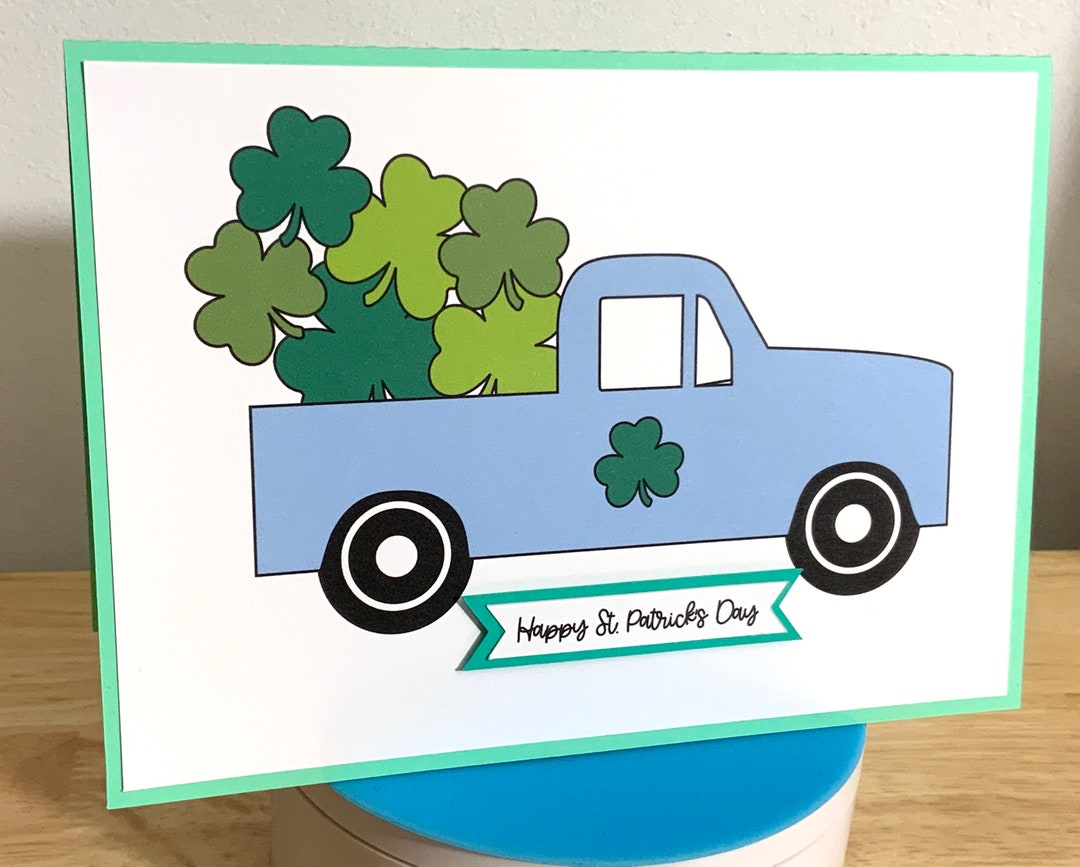 Happy St Patricks Day Pop up Card , Clovers , Green , Good Luck , Irish ...
