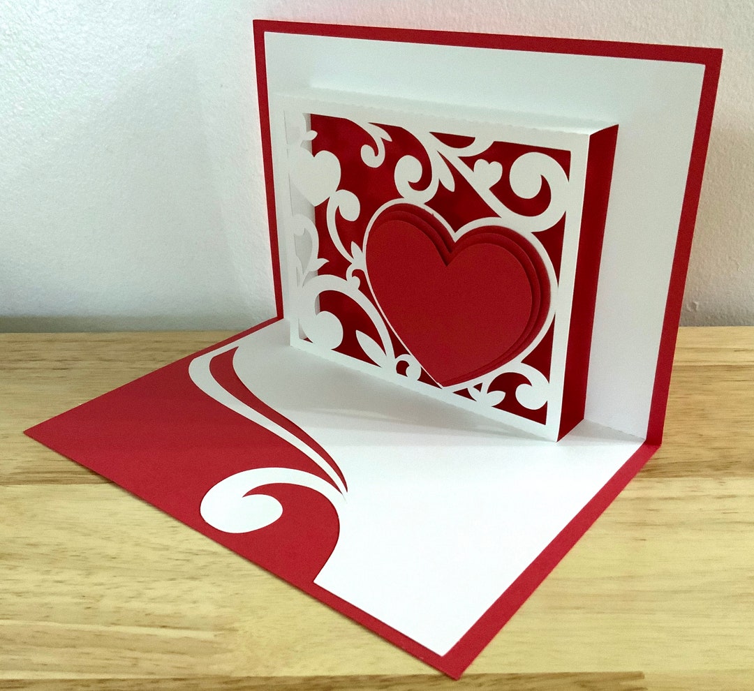 Heart Card , Blank Inside , Love , Valentines , Gift , Spouse , Red ...