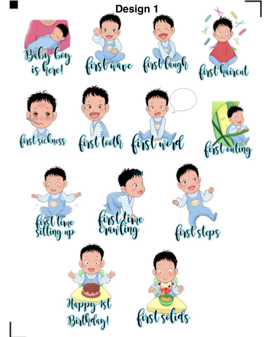 Baby's First Stickers , Milestones , Baby Book , Memories ...