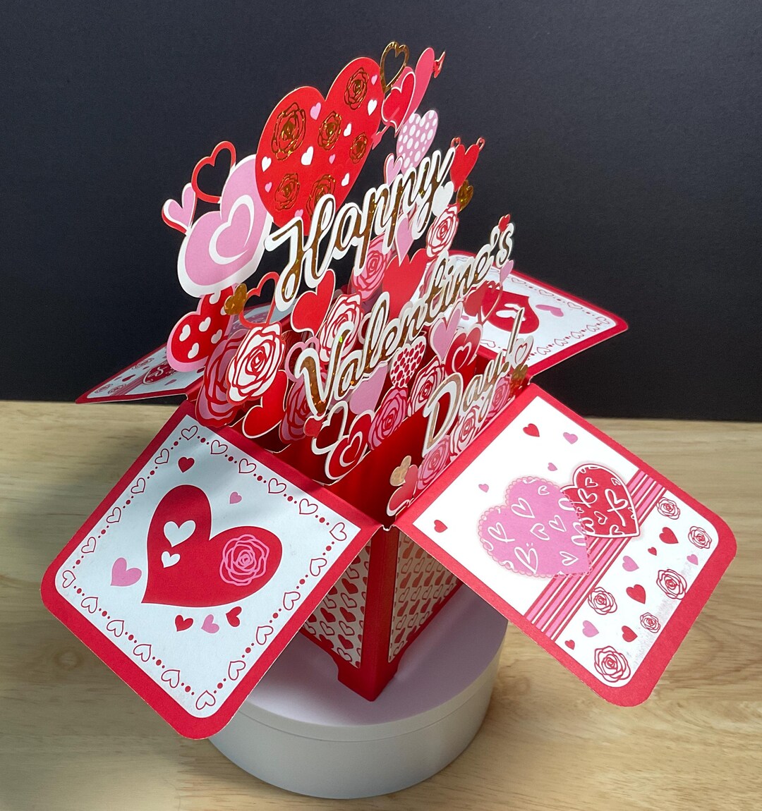 Happy Valentines Day Pop up Extreme Card , Love , Hearts , Pink , Red ...