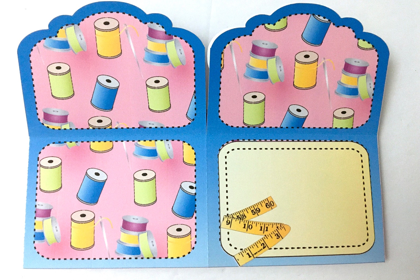 Sewing Pop up Box Card , Blank Inside , Spool , Bobbin , Thread ...