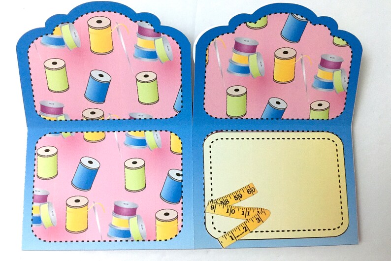 Sewing Pop up Box Card , Blank Inside , Spool , Bobbin , Thread ...
