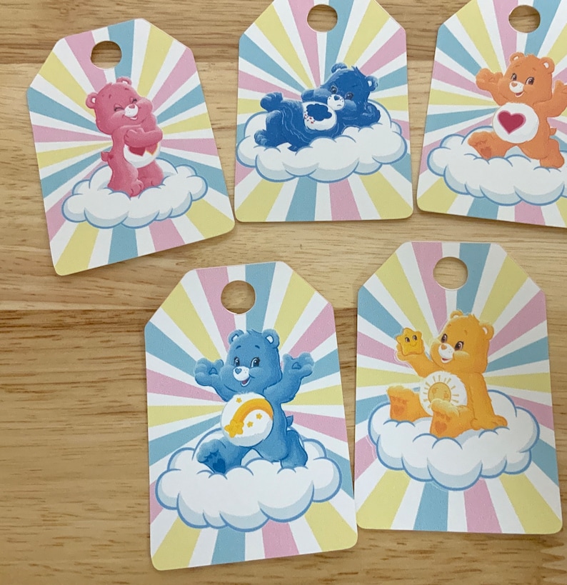 Care Bears Gift Tags Rainbow Grumpy Cheer Friend - Etsy